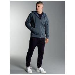 TRIGEMA Freizeitanzug »Jogginganzug mit Kapuze und Reißverschluss«, 1 Stk. jeans-melange M M Sweat-Qualität, innen angeraut