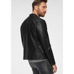 Only & Sons ONLY & SONS Bikerjacke »MIKE PU RACER JACKET« ohne Kapuze black L L Jacke im Biker Look