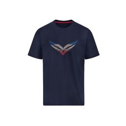 TRIGEMA T-Shirt »T-Shirt mit großem Logo-Print«, 1 Stk. navy-C2C XL XL BIO DELUXE-Single-Jersey