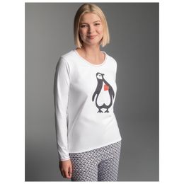 TRIGEMA Damen Schlafanzug &raquo;TRIGEMA Pyjama-Oberteil mit herzigem Pinguin-Print&laquo; 1 S