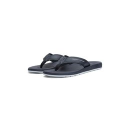 Tommy Hilfiger Zehentrenner »MOLDED COMFORT TH BEACH SANDAL«, Sommerschuh, für Bad und Strand super geeignet dunkelblau 45 45 Zehentrenner mit...