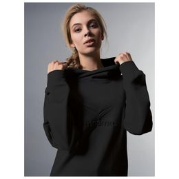 TRIGEMA Kapuzensweatshirt »Kapuzenpullover mit großem 3D-Motiv« schwarz M M Sweat-Qualität