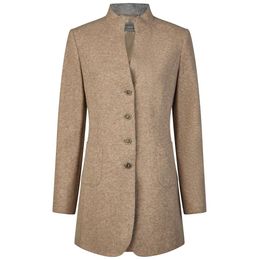 WHITE LABEL Longblazer mit Stehkragen, L&auml;nge Gr. 38: ca.80 cm Damen Gr&ouml;&szlig;e 42 beige