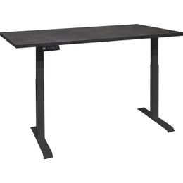 M&auml;usbacher Schreibtisch M&Auml;USBACHER "Big System Office", schwarz (schwarz matt, schwarzstahl, schwarz matt, schwarzstahl), B:180cm, Tische, Schreibtisch, Breite 180 cm, elektrisch h&ouml;henverstellbar