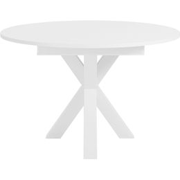 M&auml;usbacher Esstisch M&Auml;USBACHER, wei&szlig; (tischplatte: wei&szlig; matt lack), B:130cm H:78cm T:130cm, Tische, Esstisch, Untergestell Sternform