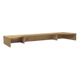 M&auml;usbacher Schreibtischaufsatz M&Auml;USBACHER "Big System Office", braun (asteiche), B:137cm H:14cm T:40cm, Holzwerkstoff, M&ouml;belaufs&auml;tze, Schreibtisch-Zubeh&ouml;r, Breite 137 cm