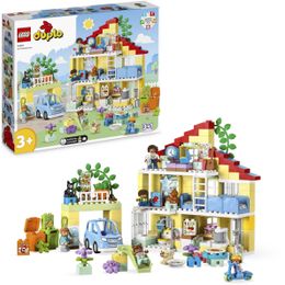 Konstruktionsspielsteine Lego "3in1 Familienhaus (10994), Lego DUPLO", bunt, Spielbausteine, Kinder, Kunststoff, Made in Europe