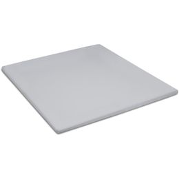 Spannbettlaken Cinderella "Double-Jersey Topper", grau (hellgrau), B:160cm, Double-Jersey, Obermaterial: 100% Baumwolle, Bettlaken, Spannbettlaken, b&uuml;gel- und kn&ouml;tchenfrei, bis 15cm H&ouml;he