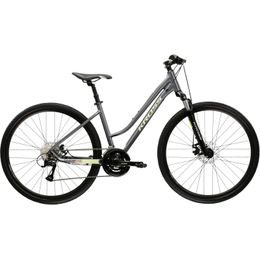 Crossrad KROSS "Evado 3.0" Gr. 48, grau (grau, schwarz), Fahrräder, Damen, 48cm, 28 Zoll (71,12cm) hinten: 28 Zoll (71,12cm)