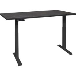 M&auml;usbacher Schreibtisch M&Auml;USBACHER "Big System Office", schwarz (schwarz matt, schwarzstahl, schwarz matt, schwarzstahl), B:140cm, Tische, Schreibtisch, Breite 140 cm, elektrisch h&ouml;henverstellbar