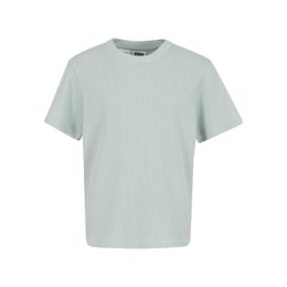 T-Shirt Urban Classics "Urban Classics Waffle Tee", M&auml;dchen, Gr. 122/128, frostmint, 65% Baumwolle, 35% Polyester, bedruckt, normal, Rundhals, Shirts T-Shirt