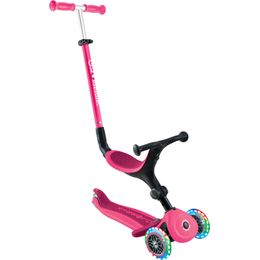 Tretroller Globber "GO-UP ACTIVE LIGHTS mit Leuchtrollen", fucsia pink, Roller, KinderB:28cm L:67cm, B:28cm L:67cm
