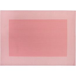 Platzset stuco "Cadre", rosa, B:33cm L:45cm, Obermaterial: 75% Polyethylen, 25% Polyester, Platzsets