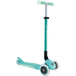 Tretroller Globber "ELITE GLOW LIGHTS, mit Leuchtrollen und Glow-Effekt", mint, Roller, KinderB:28cm L:58cm, B:28cm L:58cm