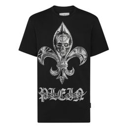 T-Shirt Philipp Plein "Chrome", Jungen, Gr. M, 02, schwarz, Obermaterial: 100% Baumwolle, 100% Glas, Shirts T-Shirt