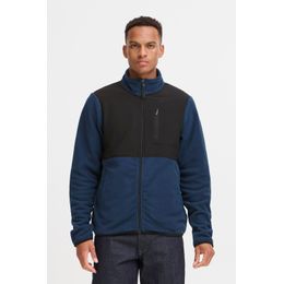 Sweatjacke Blend "BHMARIO", Herren, Gr. L, marineblaus, Fleece, 100% Polyester, colorblocking, Basic, normal normal, ohne Ausschnitt, elastischer Bund, Sweatjacken Sweatjacke, Stilvolle Fleecejacke mit Reißverschluss