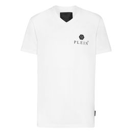 T-Shirt Philipp Plein "T-Shirt", Damen, Gr. S, 01, wei&szlig;, Obermaterial: 100% Baumwolle, Shirts T-Shirt