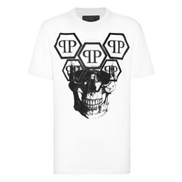 T-Shirt Philipp Plein "Skull Mit Schmucksteinen", Damen, Gr. L, 01, wei&szlig;, Obermaterial: 100% Baumwolle, 100% Glasfaser, Shirts T-Shirt
