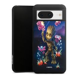 DeinDesign Google Pixel 8 Handy Premium Silikon H&uuml;lle Handyh&uuml;lle schwarz Case Baby Groot Marvel Guardians Of The Galaxy Silikon Premium Case