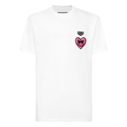 T-Shirt Philipp Plein "Smile", Jungen, Gr. XL, 0187, wei&szlig;, fuxiafluo, Obermaterial: 100% Baumwolle, 100% Polyester, Shirts T-Shirt