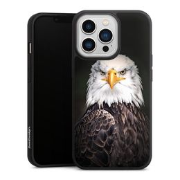 DeinDesign iPhone 13 Pro Handy Premium Silikon H&uuml;lle Handyh&uuml;lle schwarz Case Animals Eagle Bird Silikon Premium Case