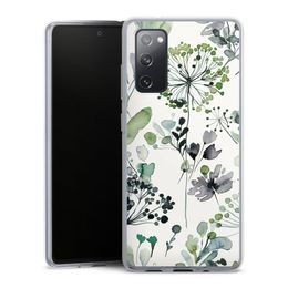 DeinDesign Galaxy S20 FE Handy Silikon H&uuml;lle Case transparent Handyh&uuml;lle Flowers Eukalyptus Water Colour Silikon Case