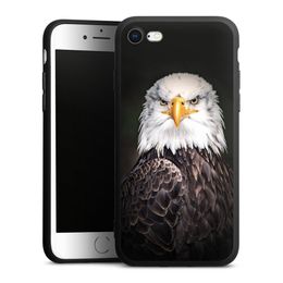 DeinDesign iPhone SE (2020) Handy Premium Silikon H&uuml;lle Handyh&uuml;lle schwarz Case Animals Bird Eagle Silikon Premium Case
