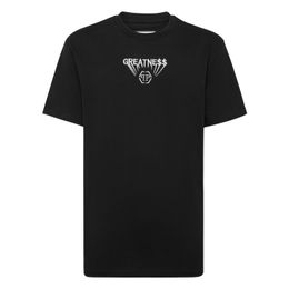 Philipp Plein Damen T-Shirt "T-Shirt Rundhalsausschnitt Ss"02, schwarz, Gr. L, Obermaterial: 100% Baumwolle, 100% Polyester, Shirts
