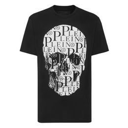Philipp Plein Jungen T-Shirt "Skull Mit Schmucksteinen"02, schwarz, Gr. XXL, Obermaterial: 100% Baumwolle, 100% Glasfaser, Shirts