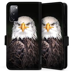 DeinDesign Galaxy S20 Handy Klapph&uuml;lle Handyh&uuml;lle aus Kunst Leder schwarz Flip Case Animals Bird Eagle Sideflip mit Lasche