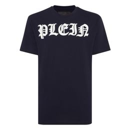 T-Shirt Philipp Plein "Gothic Plein", Jungen, Gr. XXL, 24, navy, Obermaterial: 100% Baumwolle, Shirts T-Shirt
