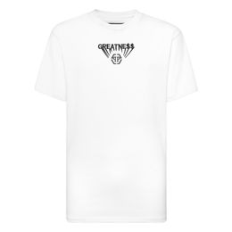 T-Shirt Philipp Plein "T-Shirt Rundhalsausschnitt Ss", Jungen, Gr. XL, 01, wei&szlig;, Obermaterial: 100% Baumwolle, 100% Polyester, Shirts T-Shirt