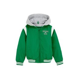 WE Fashion Jacke Jungen Größe 122/128 graumeliert / smaragd