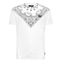 T-Shirt Philipp Plein "Paisley", Jungen, Gr. M, 01, weiß, Obermaterial: 100% Baumwolle, Shirts T-Shirt