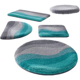 Kleine Wolke unisex Badematte grau-aqua Größe 6 - Deckelbezug