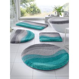 Kleine Wolke Badematte, grau-aqua, Gr&ouml;&szlig;e 6 - Deckelbezug