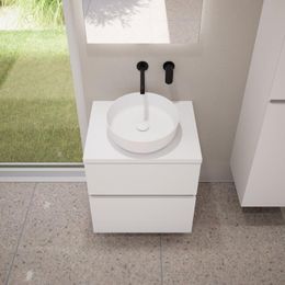 evineo ineo5 evo Unterschrank B: 60 cm mit 2 Ausz&uuml;gen, ineo6 Waschtisch &Oslash; 39 cm wei&szlig; matt,, BE0956WM+BE0962WM+BE0935WM,