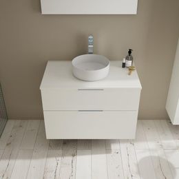 Burgbad Eqio Schrank mit Keramik-Waschtisch, 2 Ausz&uuml;ge, SGUM090F2009C0001G0146,