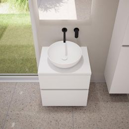 evineo ineo5 evo Unterschrank B: 60 cm mit 2 Ausz&uuml;gen, ineo6 Waschtisch &Oslash; 41,5 cm wei&szlig; matt,, BE0956WM+BE0962WM+BE0936WM,