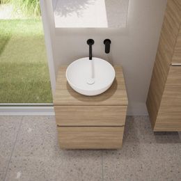 evineo ineo5 evo Unterschrank B: 60 cm mit 2 Ausz&uuml;gen, ineo6 Waschtisch &Oslash; 41,5 cm wei&szlig; matt,, BE0956OA+BE0962OA+BE0936WM,