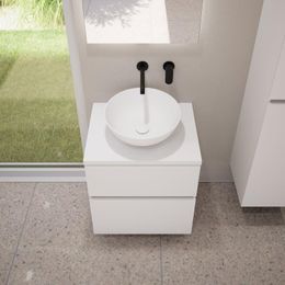 evineo ineo5 evo Unterschrank B: 60 cm mit 2 Ausz&uuml;gen, ineo3 Waschtisch &Oslash; 41,5 cm wei&szlig; matt,, BE0956WM+BE0962WM+BE0930WM,