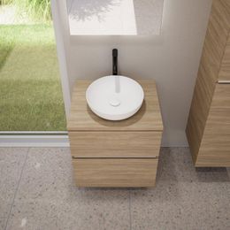 evineo ineo5 evo Unterschrank B: 60 cm mit 2 Ausz&uuml;gen, ineo3 Waschtisch &Oslash; 37 cm wei&szlig; matt,, BE0956OA+BE0962OA+BE0931WM,