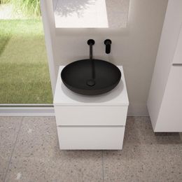 evineo ineo5 evo Unterschrank B: 60 cm mit 2 Ausz&uuml;gen, ineo6 Waschtisch B: 52 cm schwarz matt,, BE0956WM+BE0962WM+BE0932BM,