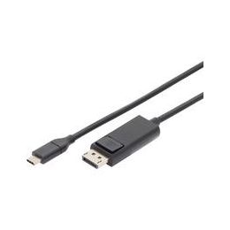 Digitus USB Gen 2 Adapterkabel USB-C > DisplayPort 4K schwarz, 2 Meter