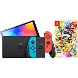 Nintendo Switch 32GB - Schwarz Standard + Super Mario Party Jamboree