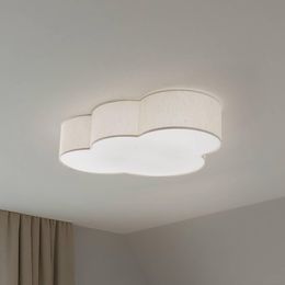 TK Lighting Deckenleuchte Cloud, beige, 63 cm lang, Textil, Wolke, E27