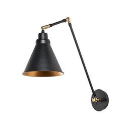 Opviq Wandleuchte Berceste 7956, schwarz/gold, H&ouml;he 56 cm