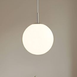 LINDBY H&auml;ngeleuchte Marike, &Oslash; 30 cm, wei&szlig;, Glas, Kugel, E27