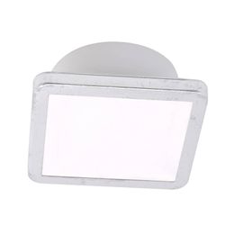 lightme Deckenleuchte Aqua Uno, 11x11cm, blattsilber, IP44