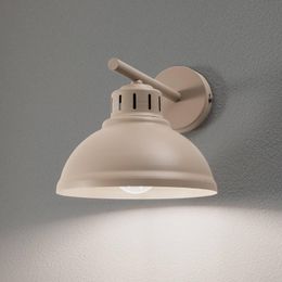 Luminex Wandleuchte Sven, 1-flammig, beige, Stahl